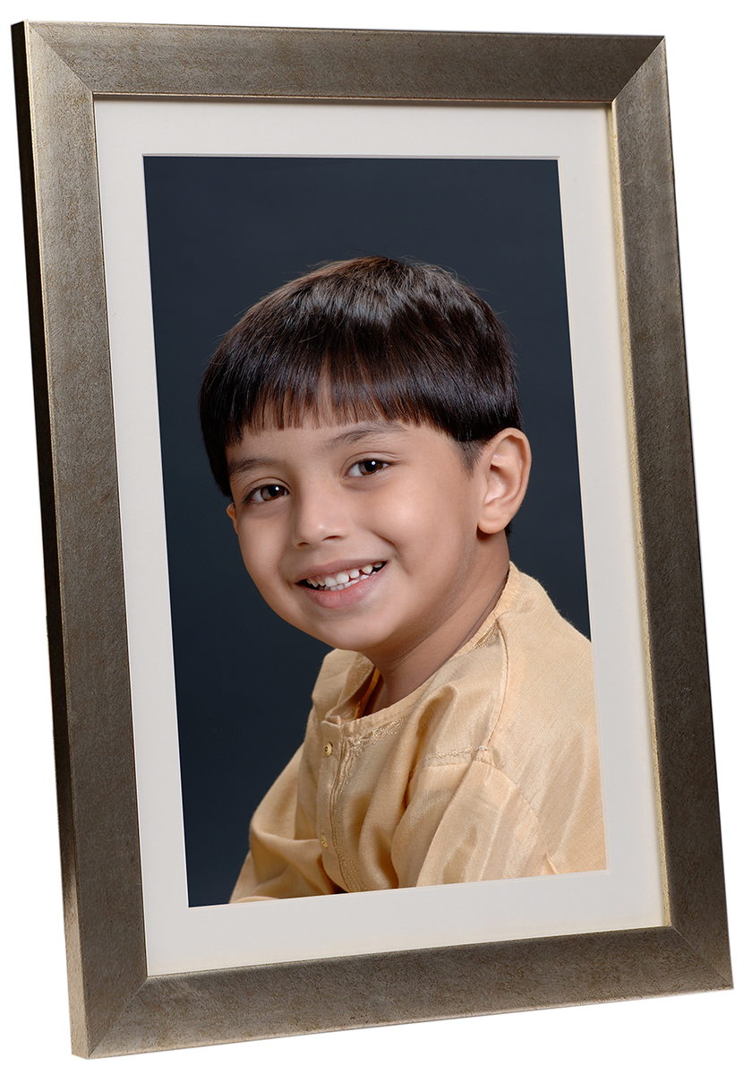 Silvery Gold 8x12 inch Wooden Photo Frame Online at Best Price